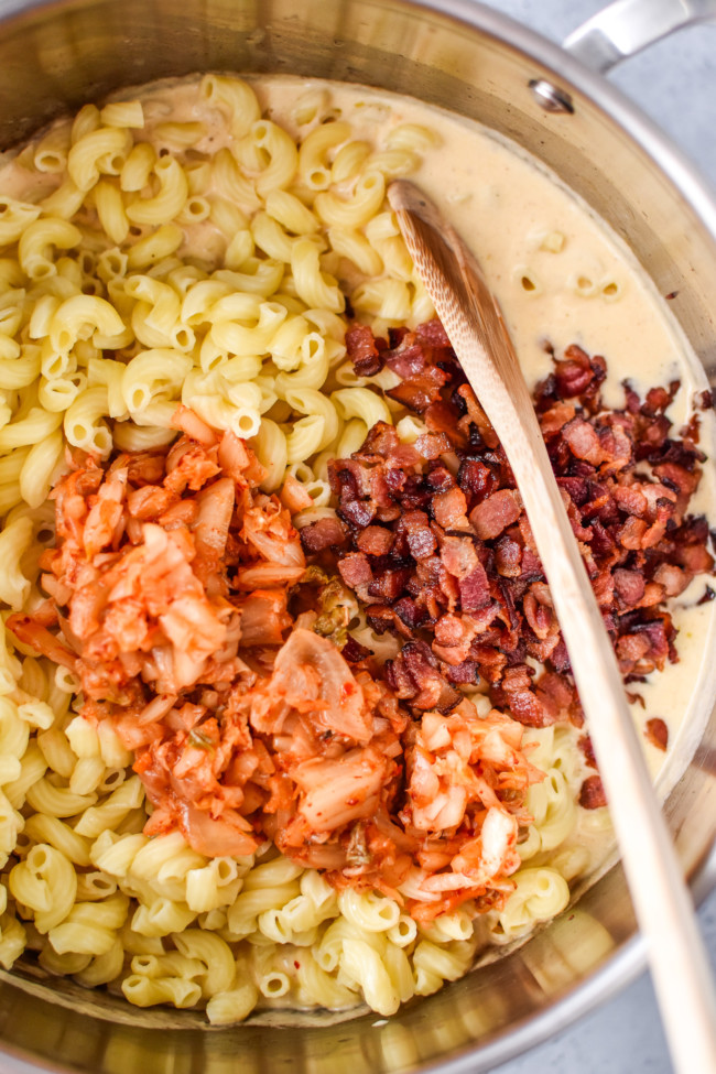 Kimchi Bacon Greek Yogurt Mac and Cheese - Project Meal Plan