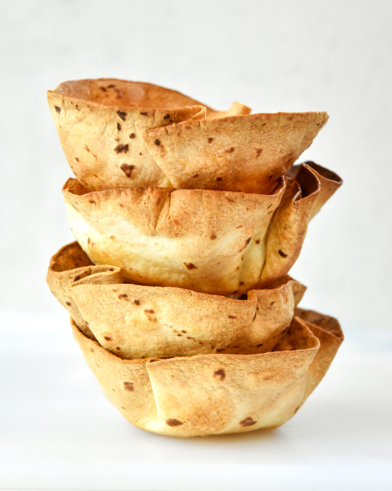 Air Fryer Flour Tortilla Bowls - Project Meal Plan