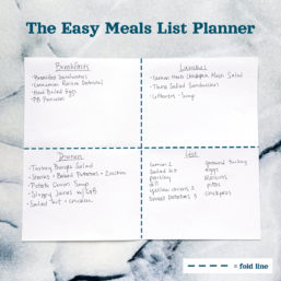 3 Ways to Fold Paper into a Meal Plan - Project Meal Plan