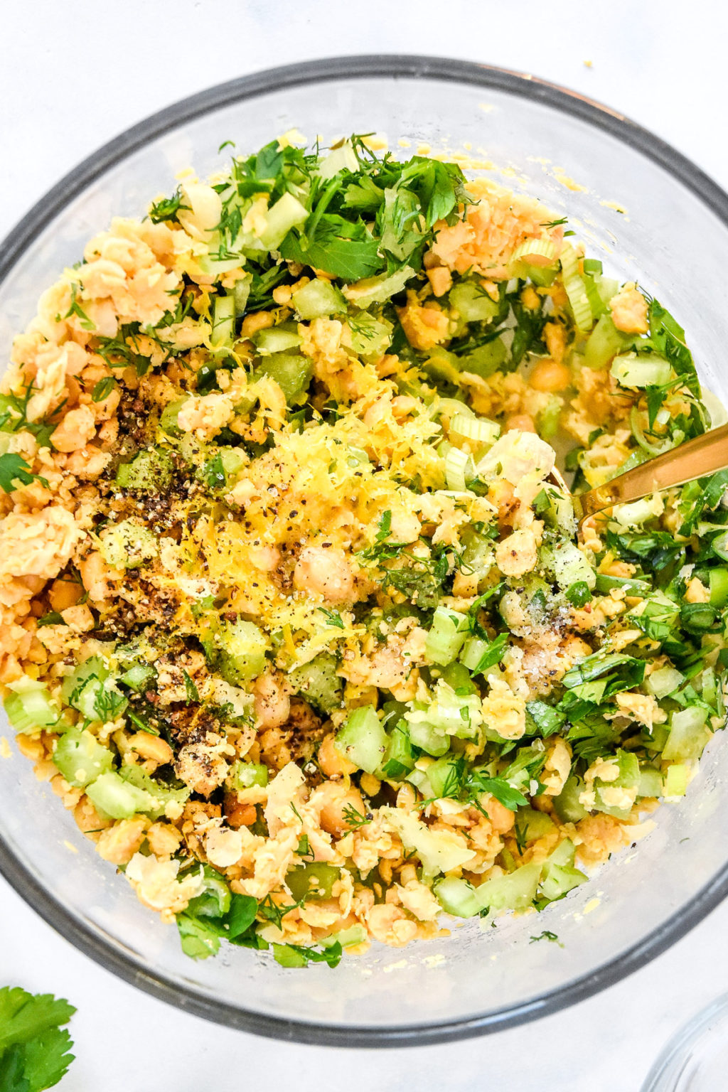 Herby Lemon Mashed Chickpea Salad - Project Meal Plan